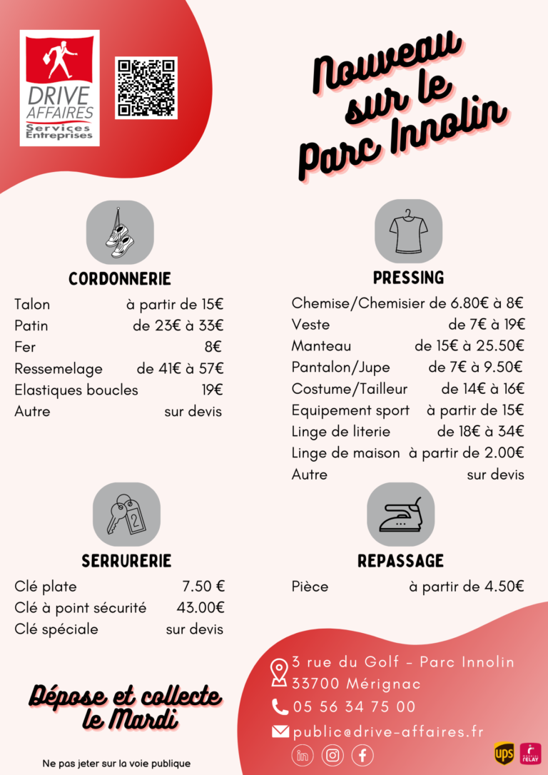 FLYER CONCIERGERIE DRIVE AFFAIRES - DRIVE AFFAIRES